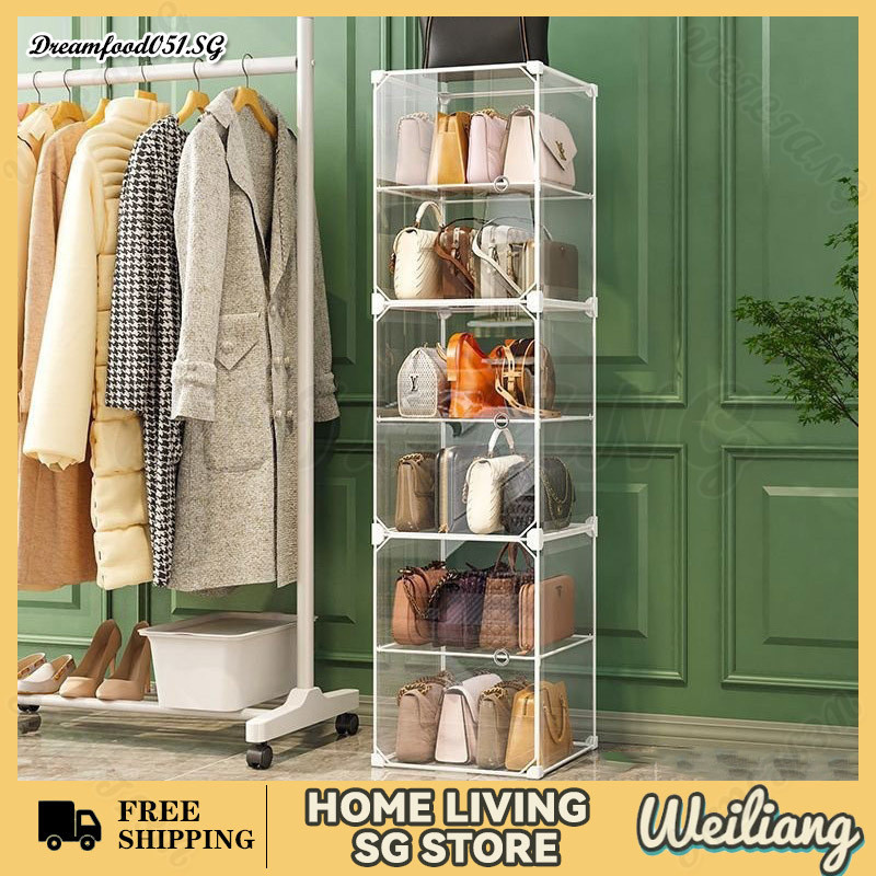 WEILIANG Bag Storage Cabinet Bag Display Rack Floor Mounted Storage ...