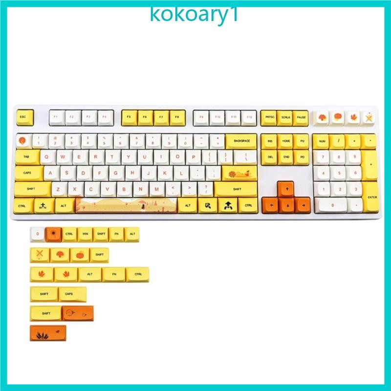 KOKO 129 Keys Autumn Rhyme Themed Keycap XDA Profile PBT Dye ...