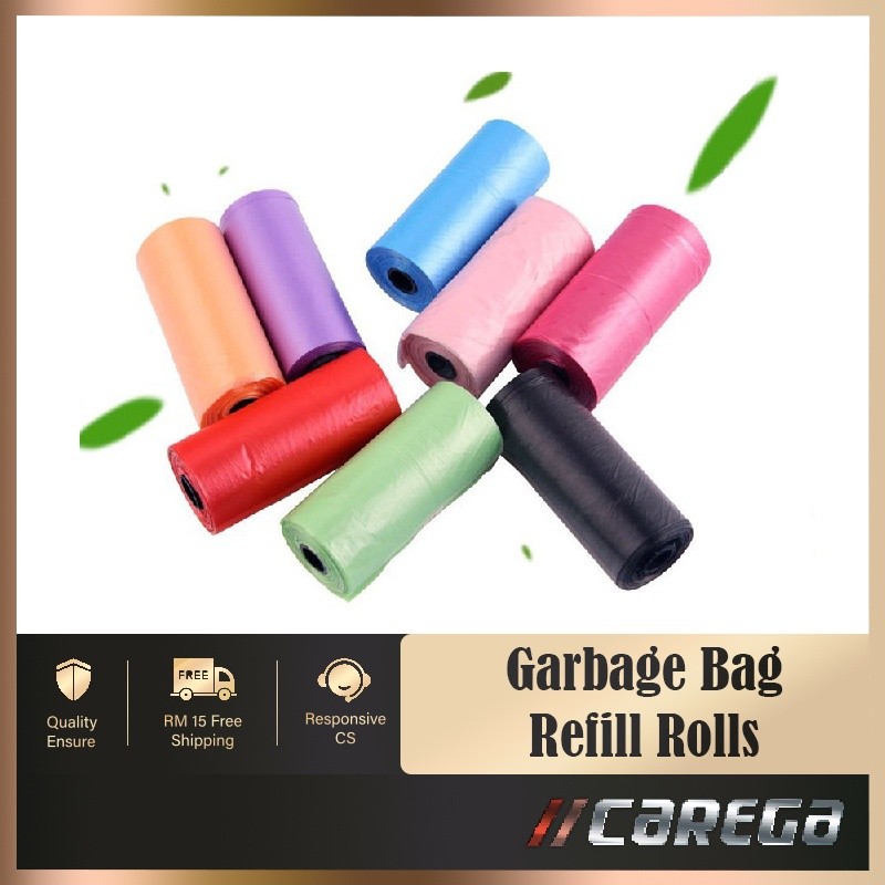 Refill Roll Trash Bags Garbage Bags for Small Trash Can Waste Bin Car ...