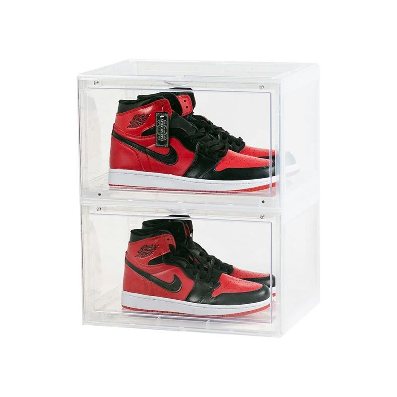 AJ Shoe Box Side Open Shoe Box Magnetic Transparent Plastic plus-Sized ...