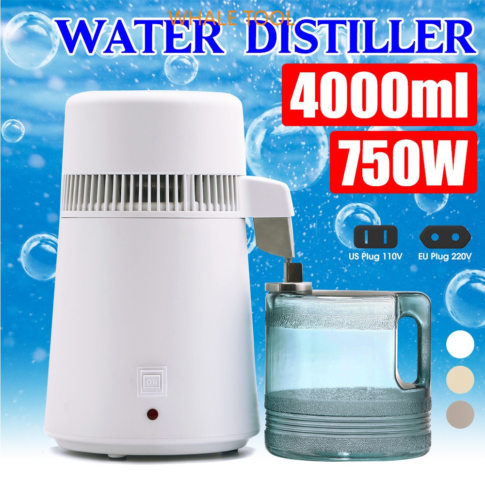 4L water distiller with plastic bucket 750W medical equipment distiller ...