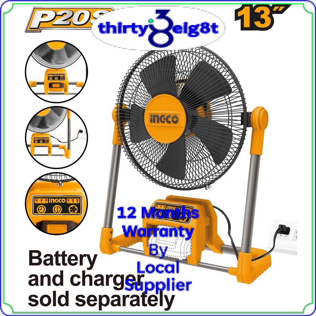 INGCO Cordless FAN CFALI2001 | Shopee Singapore