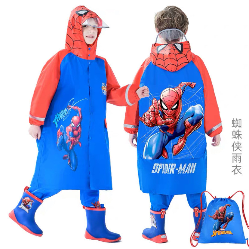 HOT DEAL Disney Children's Raincoat Spiderman Boys Kids Waterproof ...