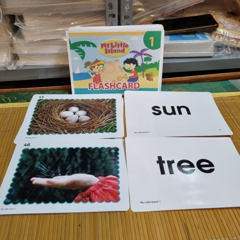 My little island Flashcard levels 1,2,3 (A5, 2-sided printing) | Shopee ...