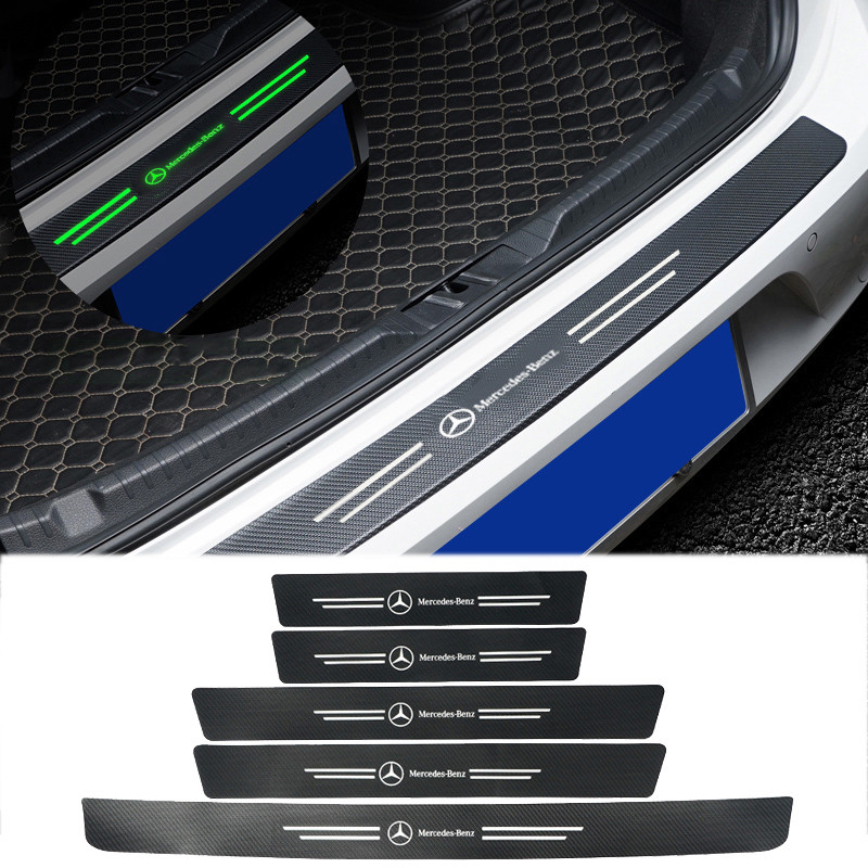 Car Threshold Stickers Door Sill Anti-scratch Strip Decals for Mercedes ...