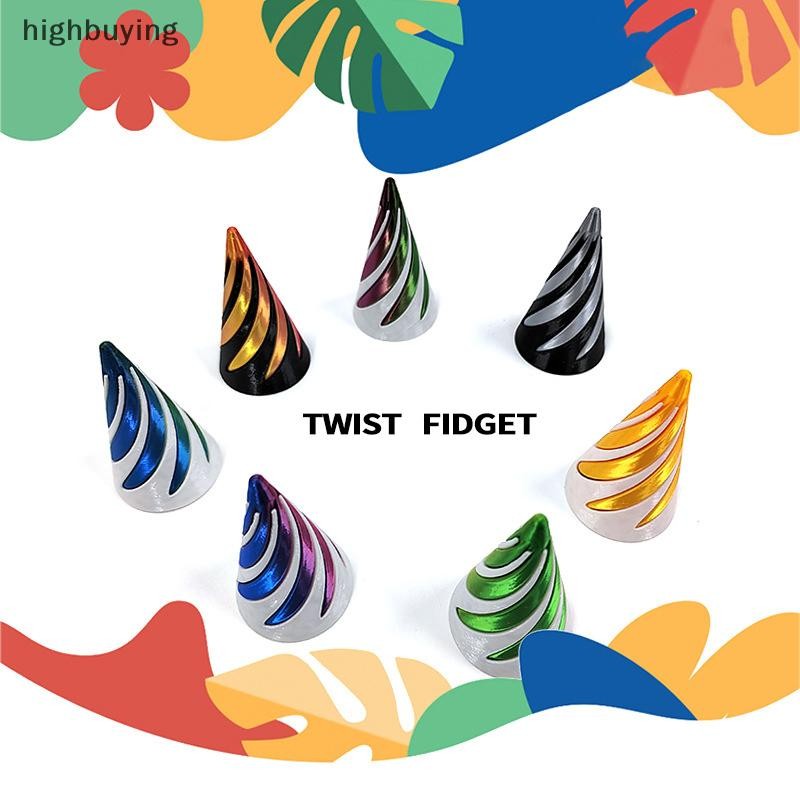 【HBSG】 3D Printed Spiral Cone Toy Mini Vortex Thread Illusion Two-Color ...