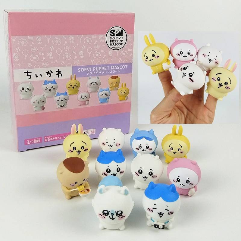 Chiikawa Usagi Hachiware Momonga PVC Finger Puppey Mascot Finger Toy ...