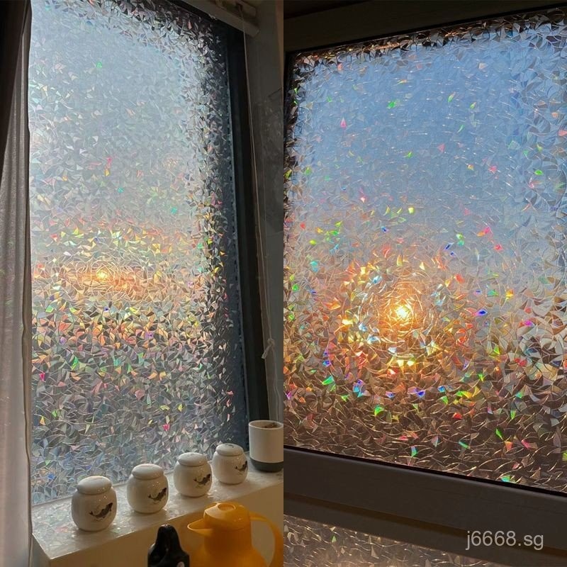 3D Colorful Colorful Non-Adhesive Static Transparent Translucent Glass ...