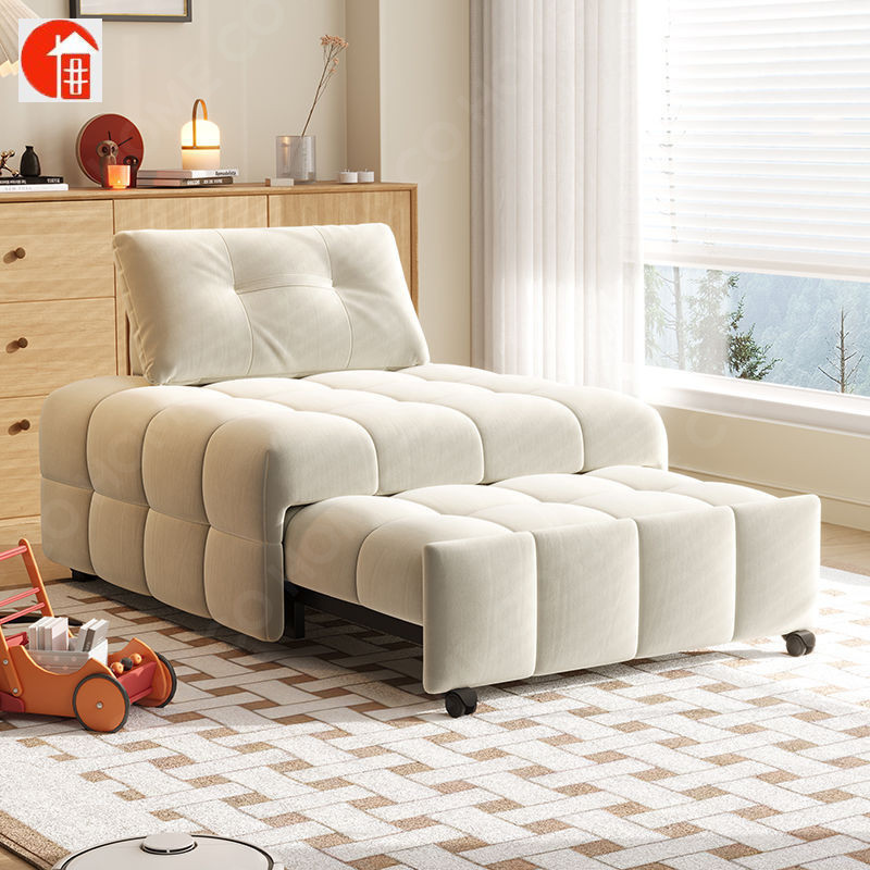 CO Creamy Japanese Style Single Sofa Bed Sofa In Pet Friendly Lazy Sofa ...