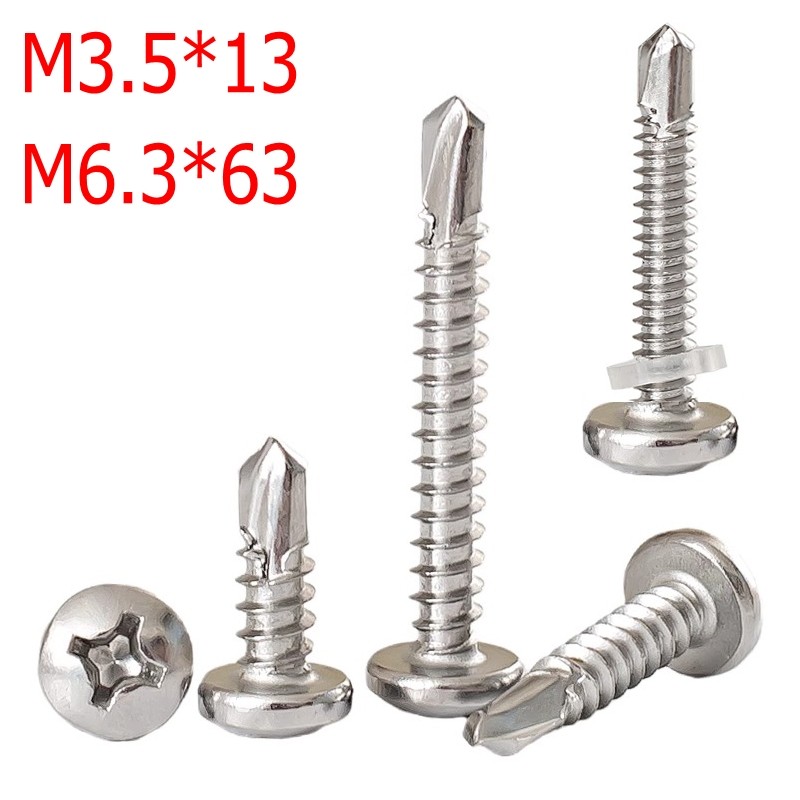 410 stainless steel Round head self tapping self drilling screw Big ...
