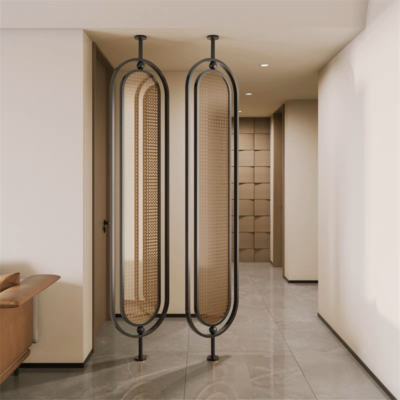 Living Room Entrance Hallway Partition Screens Bathroom Rotating Rattan ...