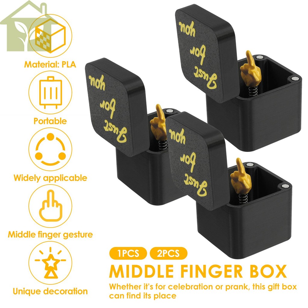 Middle Finger in a Box Funny Middle Finger Box Creative Box of Middle ...