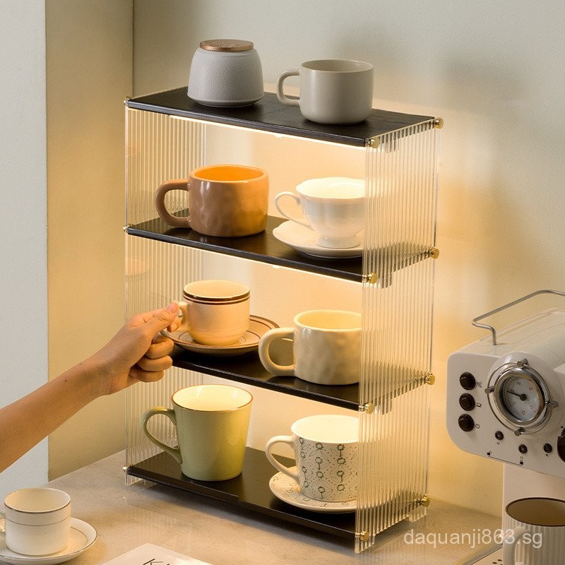 Dining Table Cup Storage Rack Cabinet Cup Holder Tea Cup Storage Rack ...