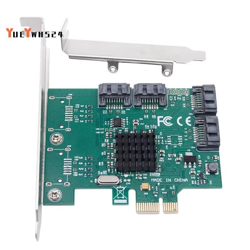 SATA PCIE Expansion Card Adapter PCI Express X1 to 4 Port SATA3.0 ...