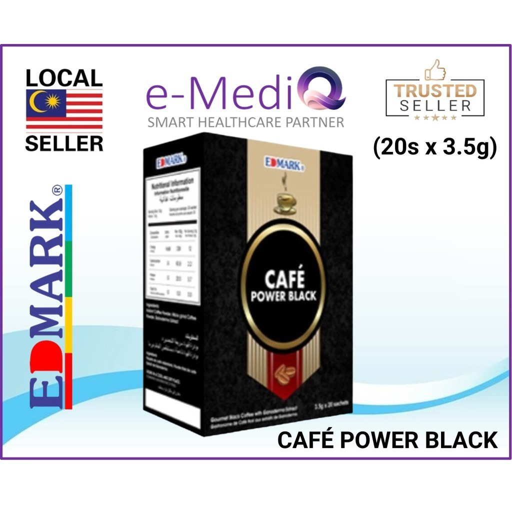 CAFE POWER BLACK COFFEE WITH GANODERMA EXTRACT (3.5g x 20 sachets) (Exp ...
