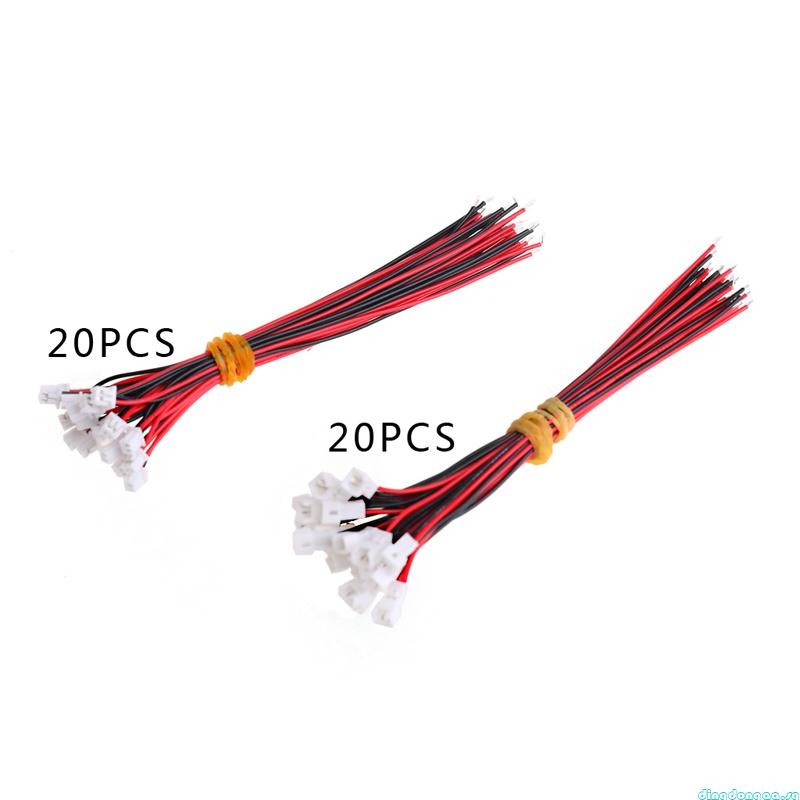 dingdongaa 20Pair Micro JST PH 1 25 2 PIN Male Female Plug Connector With Wire Cables 100mm ...