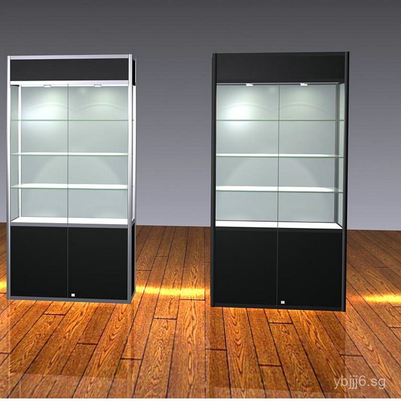 Aluminium Alloy Glass Display Cabinet Jewelry Cosmetics Gift Showcase ...