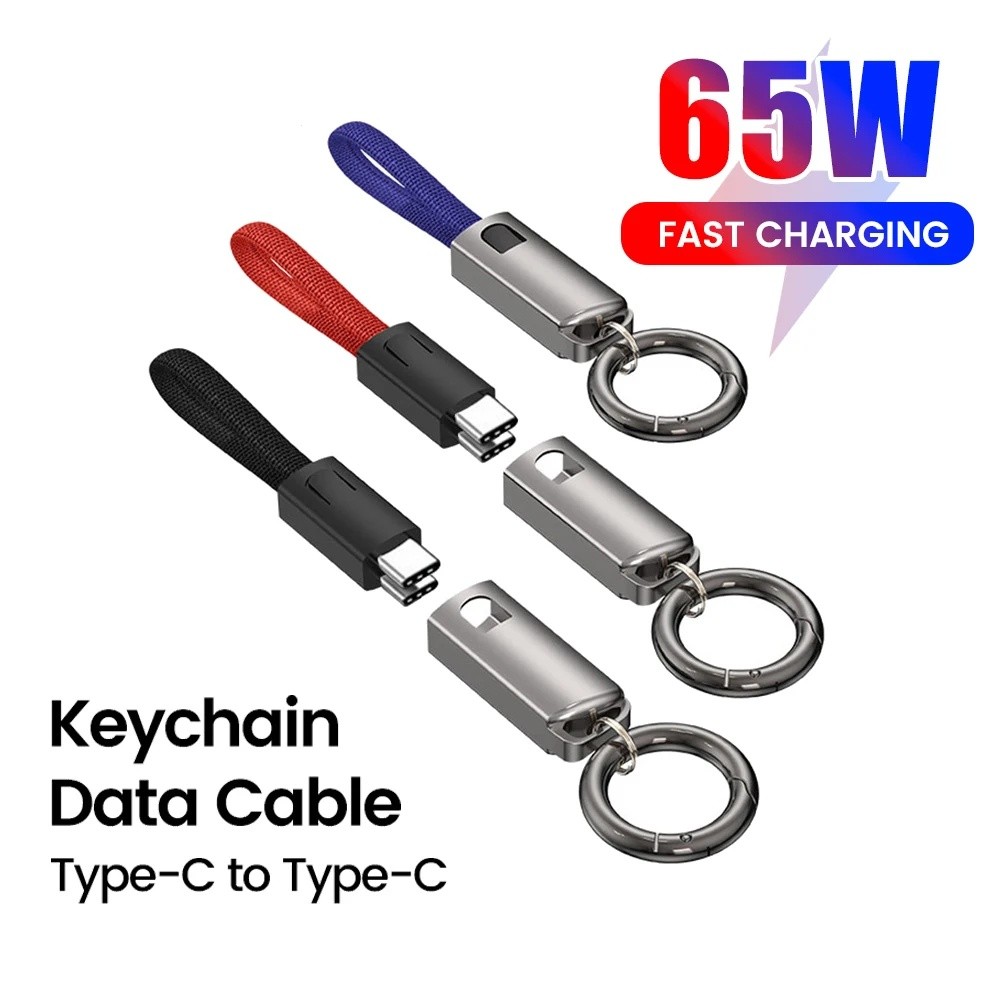 10CM Keychain PD Data Cable 65W Fast Charging Type-C to Type C Cable ...