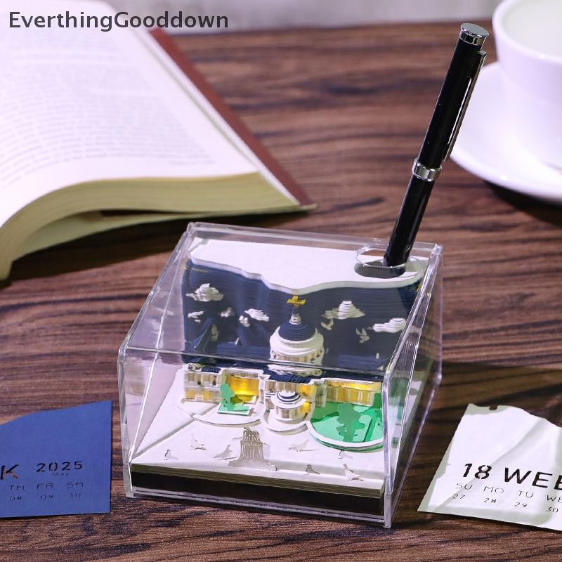 ever Desk Calendar With LED Lights 2025 Calendar Memo Pad Creative Desk ...