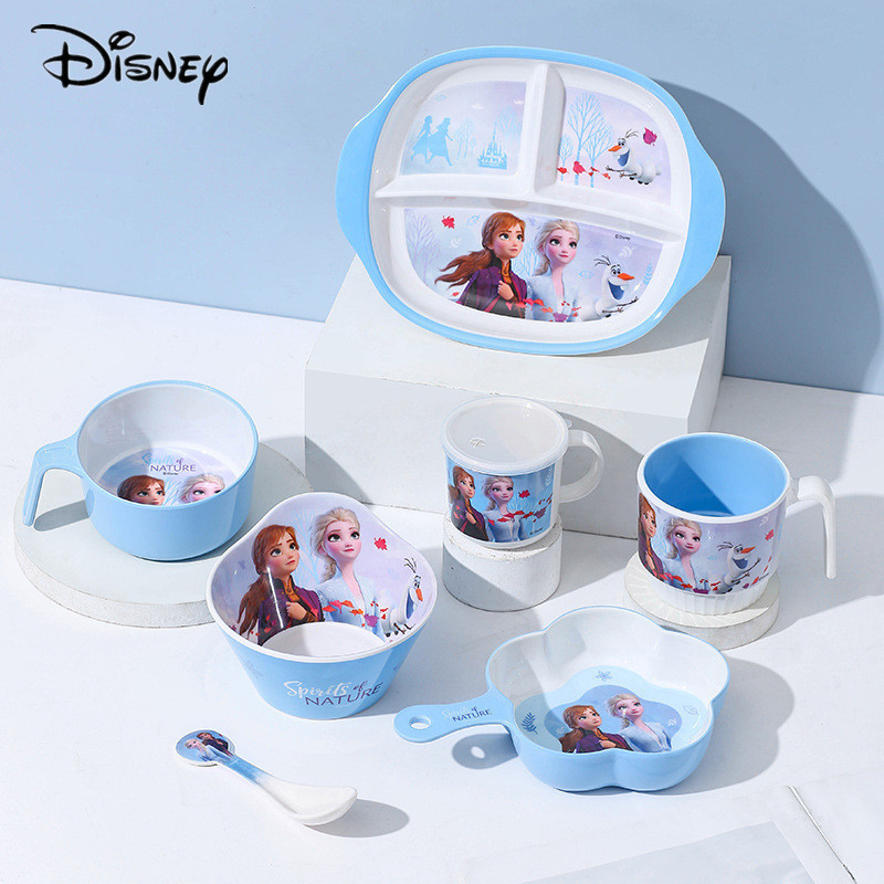 Cute and Durable Baby Tableware Set with Elsa and Disney Frozen Cartoon ...