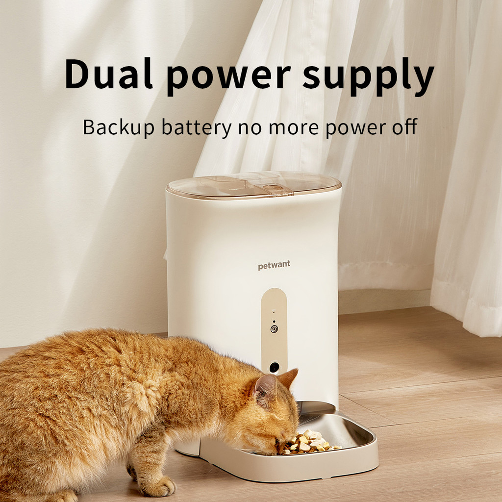 【SG Seller】Petwant Smart Automatic Cat Feeder With Camera 4.5L Large ...