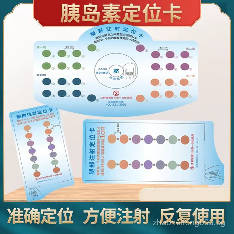 Diabetes Insulin Precision Card Portable Insulin Injection Aid Position ...
