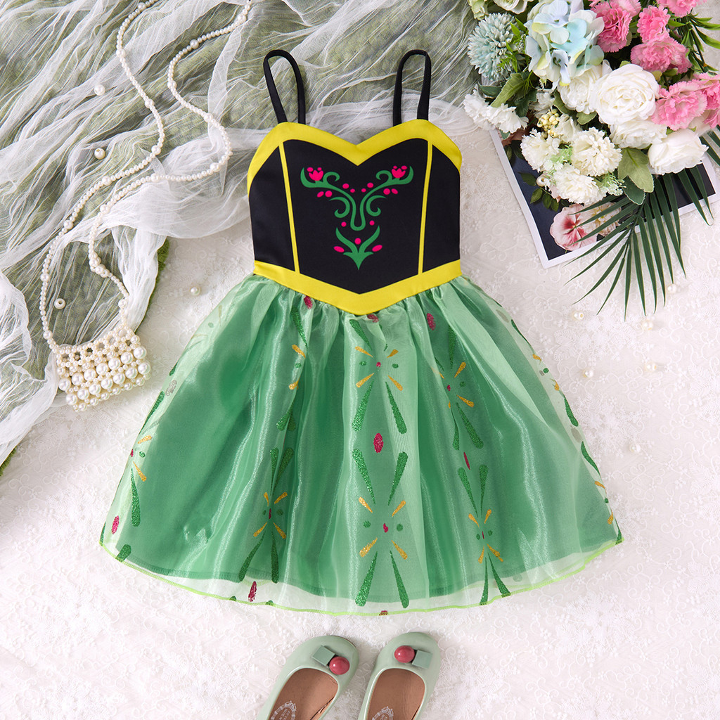 2025 New Girls Anna Princess Dress Kids Birthday Anna Costume ...