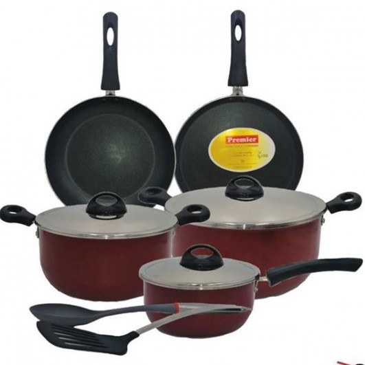 Premier Non Stick Aluminium Cookware HG-512 Set of 10 Pieces - 2 x ...