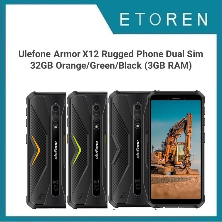 Ulefone Armor X12 Rugged Phone Dual Sim 32GB Orange/Green/Black (3GB ...