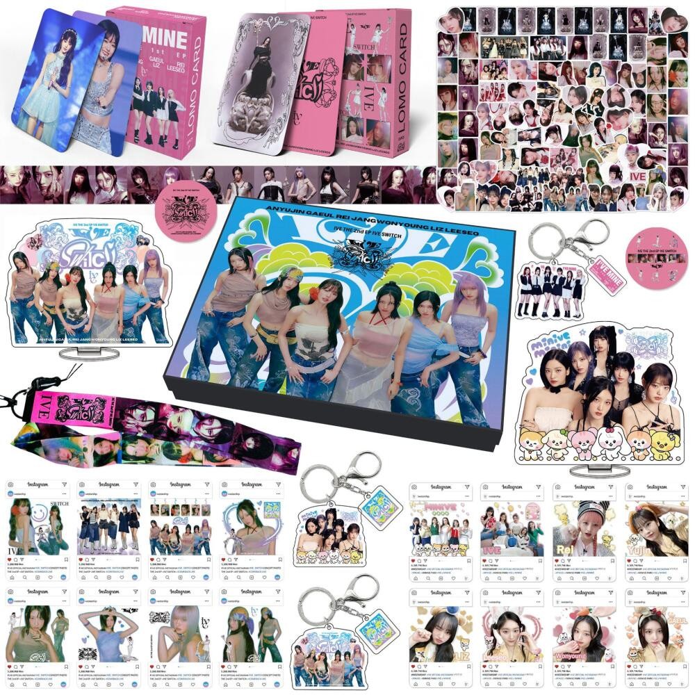 Ive Girl Group Merchandise Stand Card Sticker Gift Box New Album IVE ...