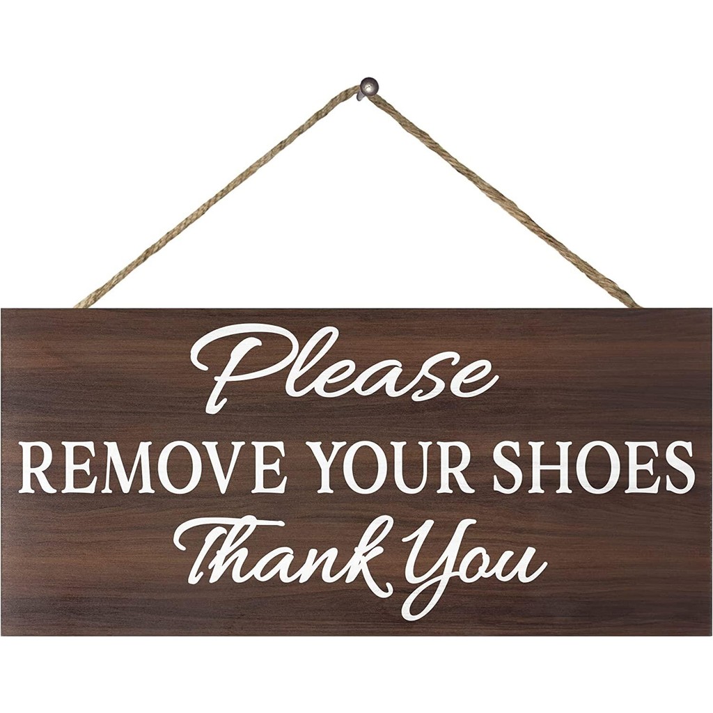Please Remove Your Shoes Thank You Sign Remove Your Shoes Wood Sign ...