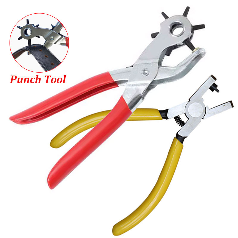 6 Sizes Leather Watch Band Punch Tool Revolve Punch Hole Puncher ...