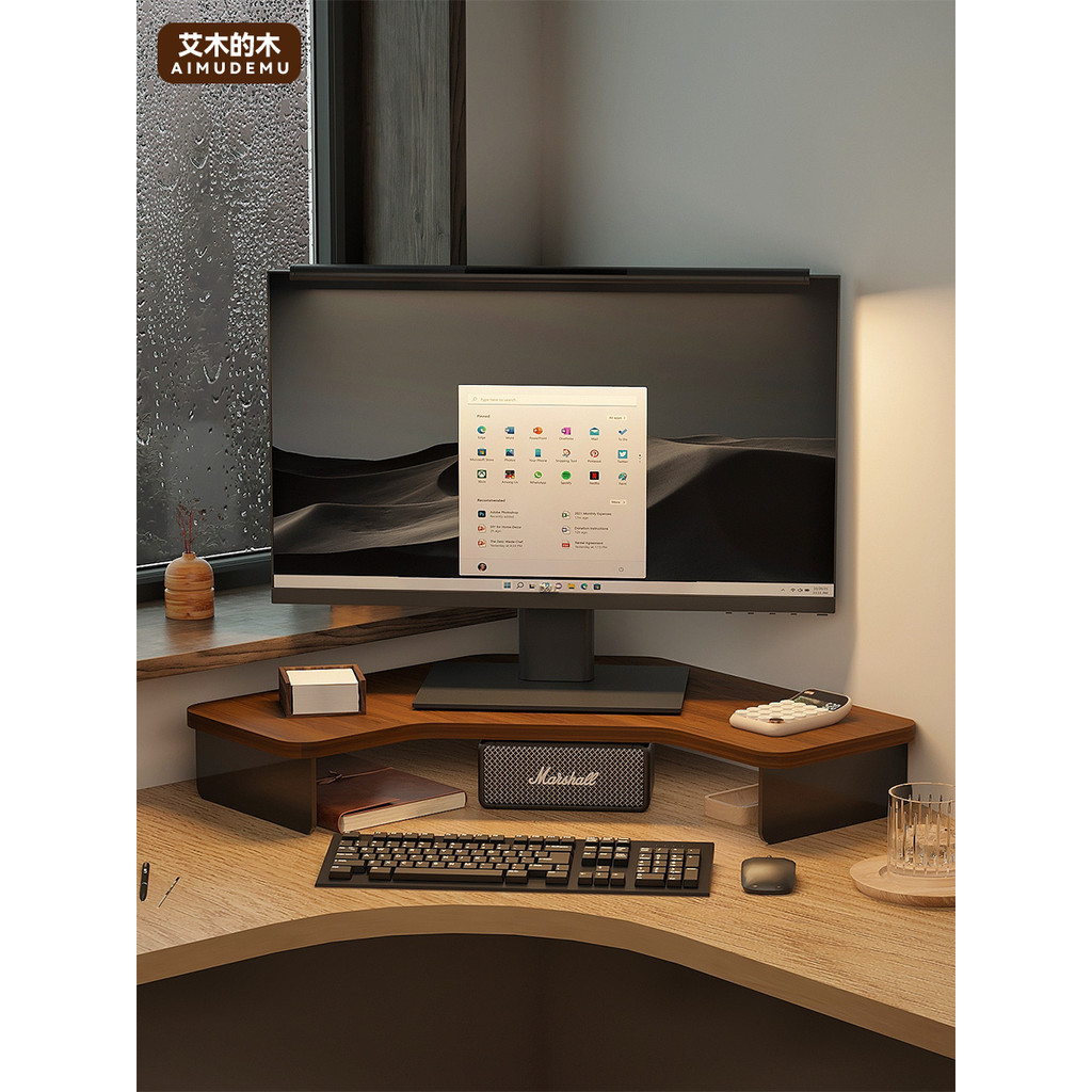 [48H Shipping] Office Desk Corner Organizer Monitor Stand Desktop ...