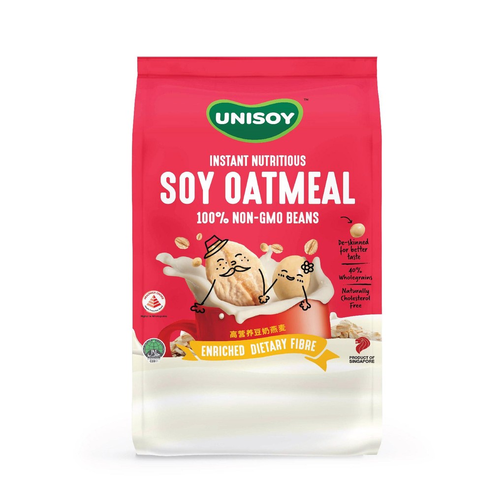 UNISOY Instant Nutritious Soy Oatmeal Pack of 12 (12 x 40g) | Shopee ...