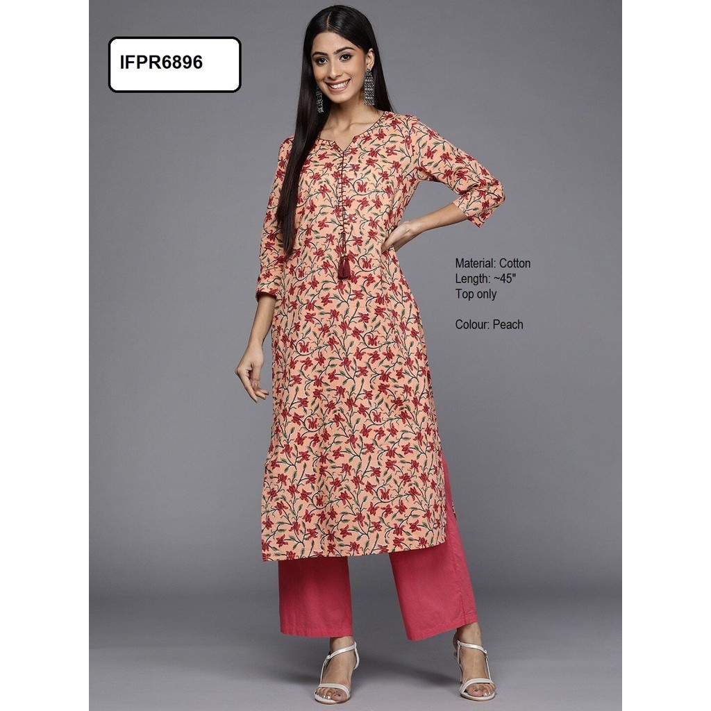 [Size S & M] Varanga Brand Cotton Kurti - Top only | Shopee Singapore
