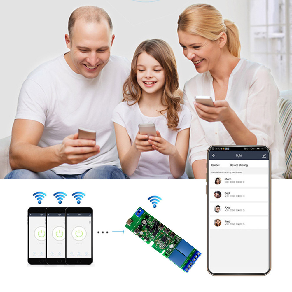 2 Channel WiFi/Zigbee Relay Module Remote Control RF 433Mhz Smart ...