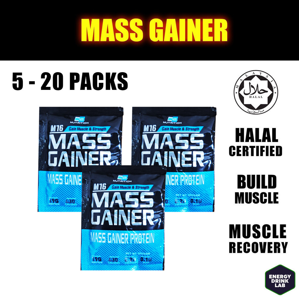 BS Nutrition Mass Gainer 5 - 20 Travel Pack HALAL, Build Muscle, Bulk ...