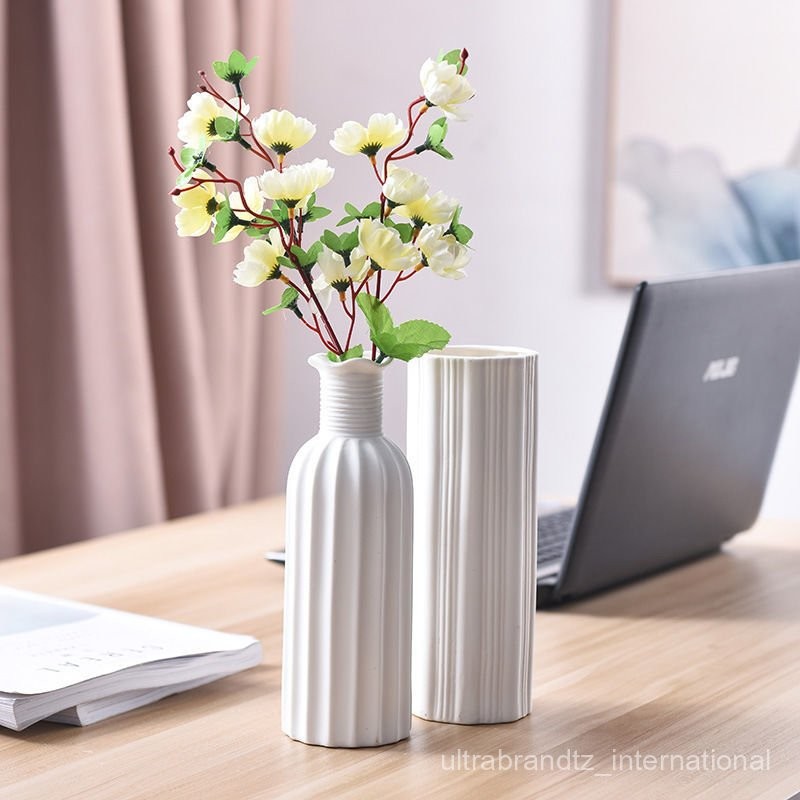 Nordic Simple Plain Dried Flower Vase Porcelain Minimalist Creative ...
