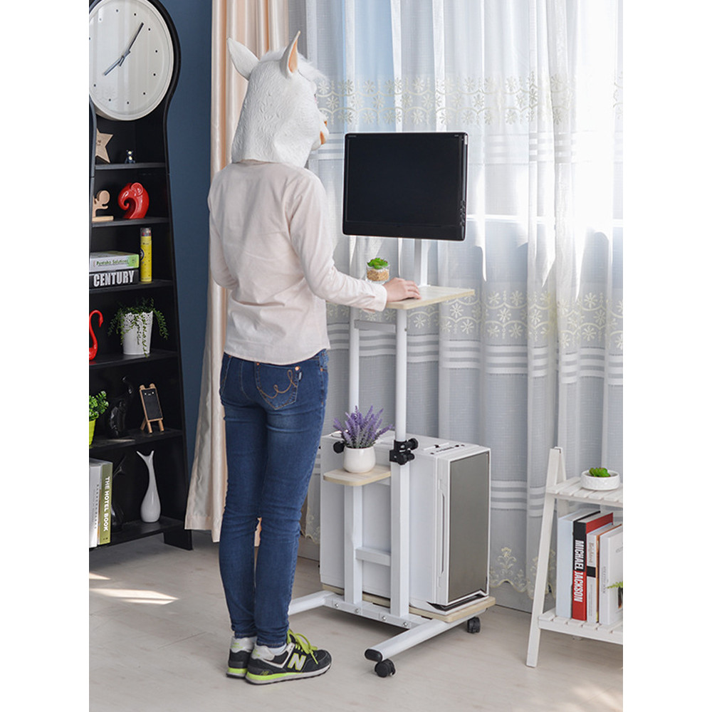 [48H Shipping] Movable Adjustable Desktop Computer Standing Desk Modern ...