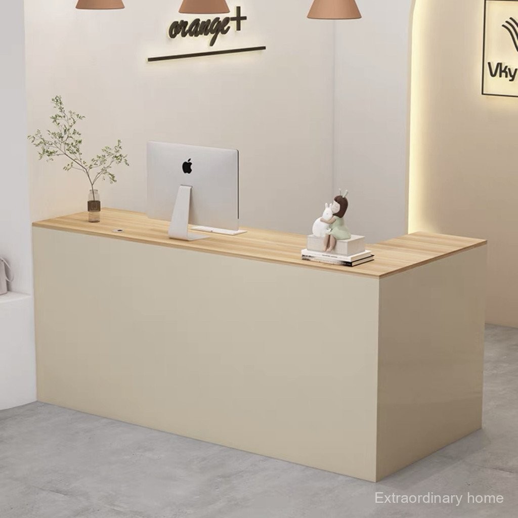 Corner Clothing Store Reception Desk Simple Bar Counter L Stylish Front ...