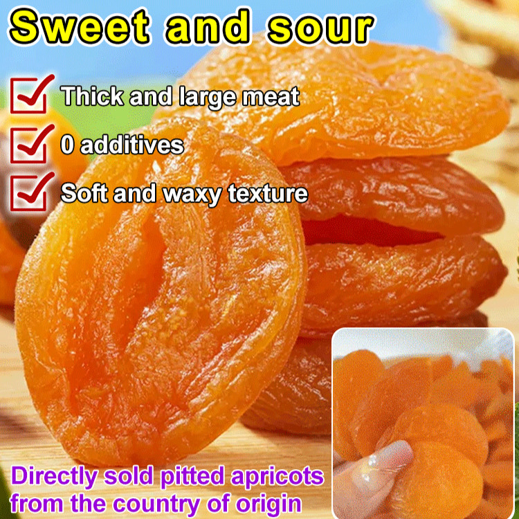 100% Original[Sweet and Soft] Additive-Free Pitted Dried Red Apricots ...