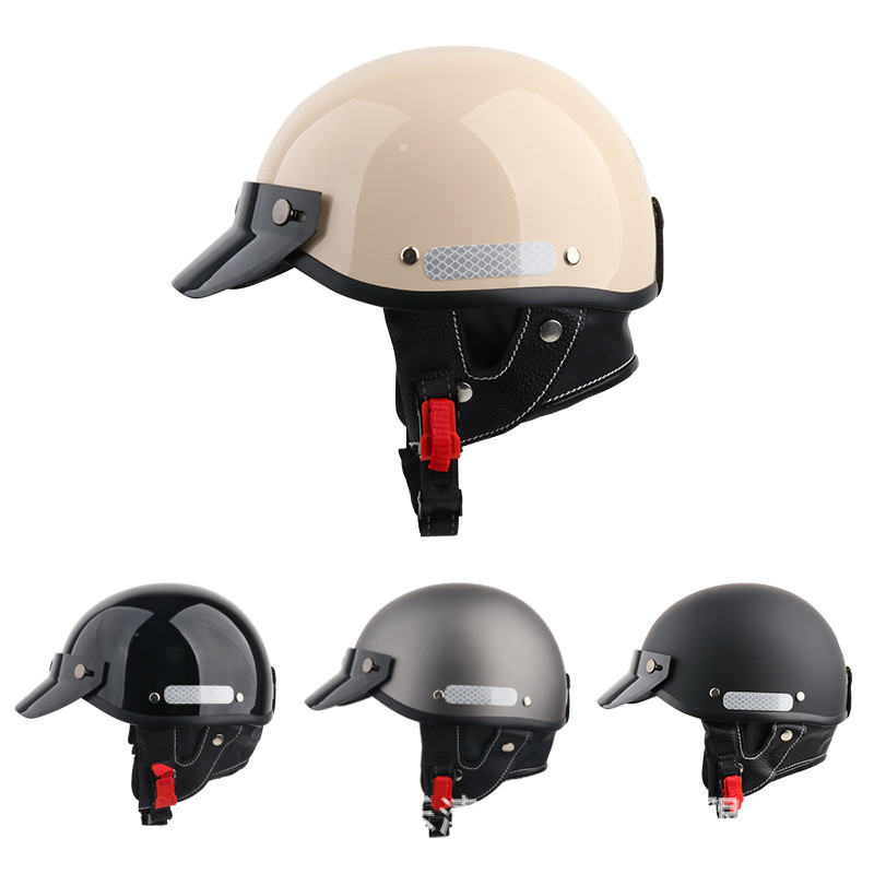 Japanese Retro Motorcycle Helmet Men Women Small Helmet Body Harley ...