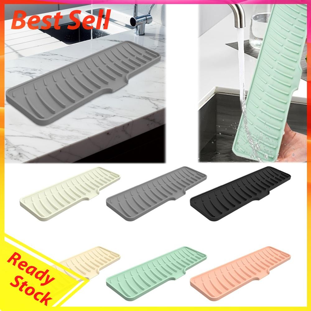 Silicone Faucet Mat for Kitchen Sink Silicone Drip Mat Non-Slip Sink ...