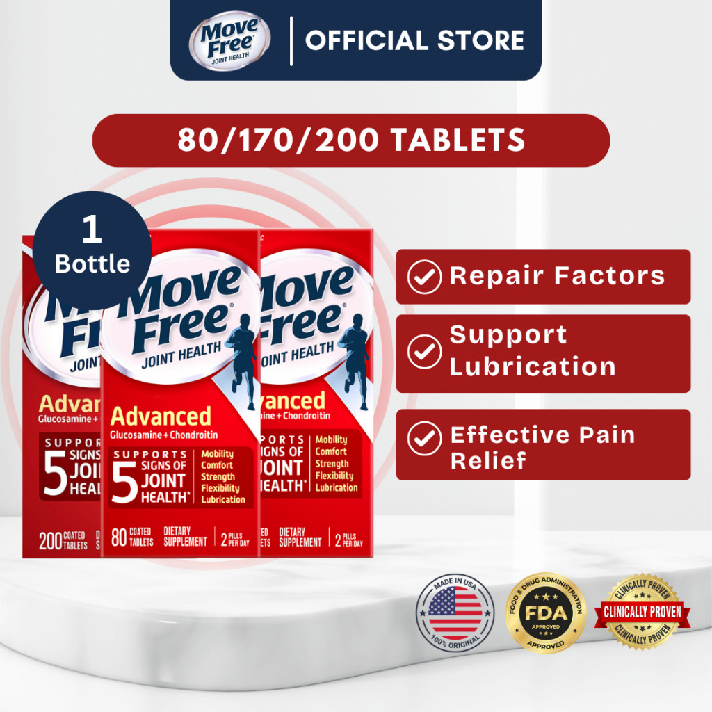 Move Free Joint Health Dietary Supplement 80/170/200 Tablets, Advanced ...