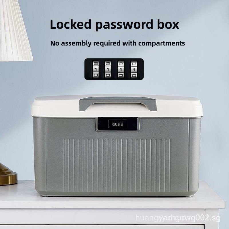 In-stock-Storage Box with Lock Household Valuables Storage Box Office ...