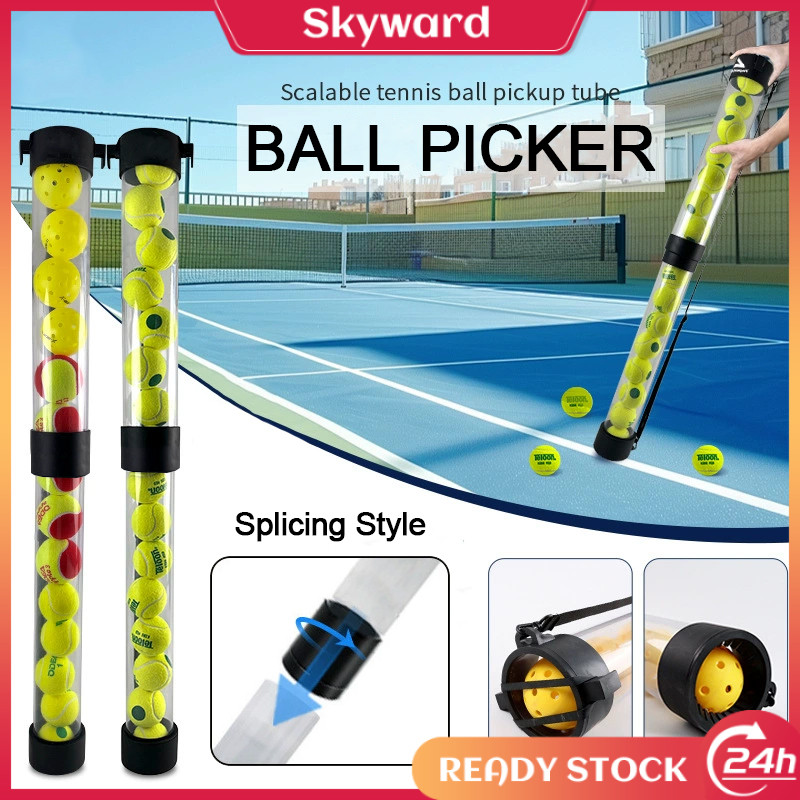 Tennis Ball Pickleball Pick Up Tube Retractable Ball Picker with ...