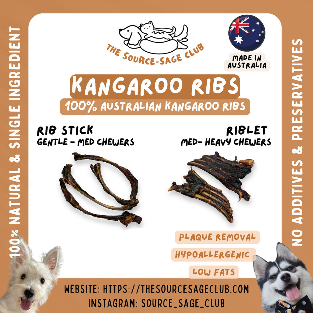 Air Dried Australian Kangaroo Ribs (single ingredient dog treats, dog ...