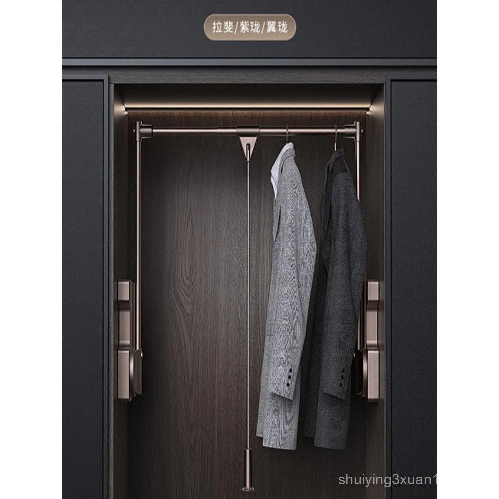 Wardrobe Pull-down Lifting Clothes Rail Wardrobe Telescopic Push-pull ...