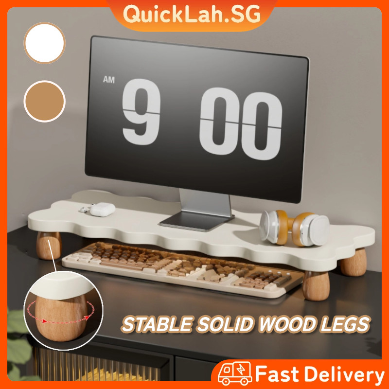 Wooden Monitor Stand Desktop Computer Heightening Stand Monitor Stand ...