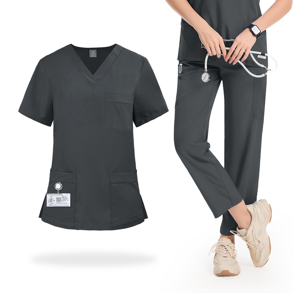 New Doctor Scrub Suit Medical Workwear Hand Washing Suit Short Sleeve ...